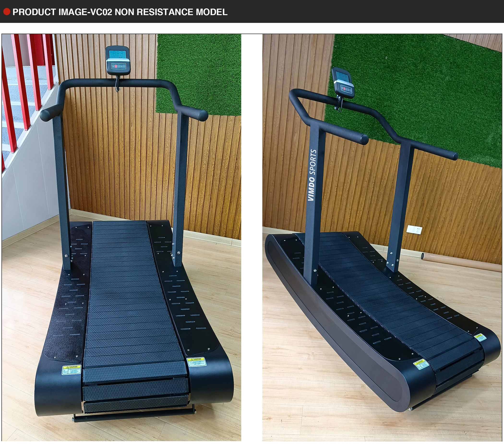 Vimdo Vc02 Commercial Manual Curved Treadmill Machine Air Runner - Buy ...