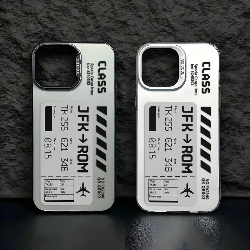 Popular Design Boarding Pass Label Phone case for iPhone 16 15 Pro Max ...
