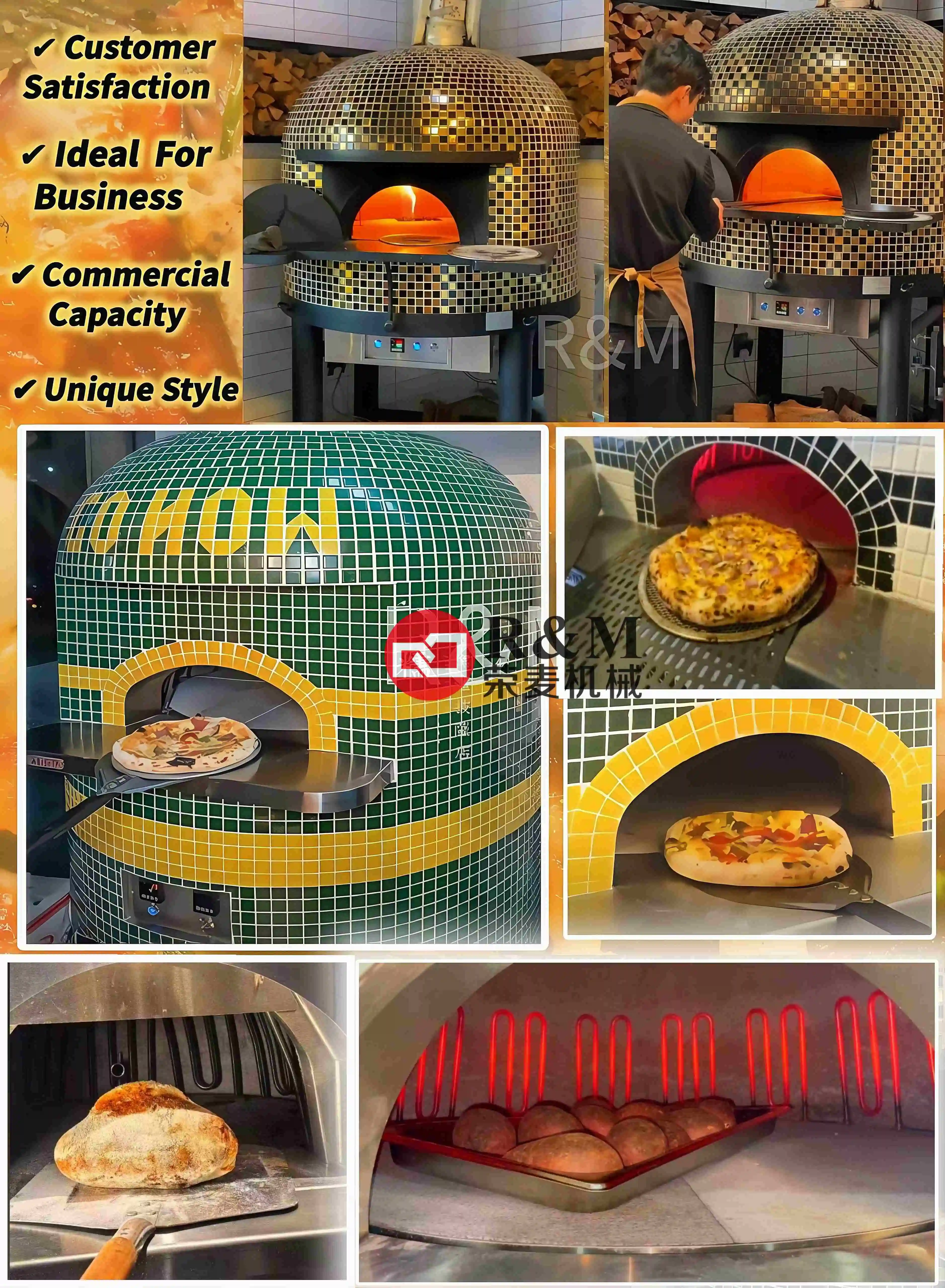 Neapolitan Italian Stone Brick Woodfired Outdoor Pizza Oven
