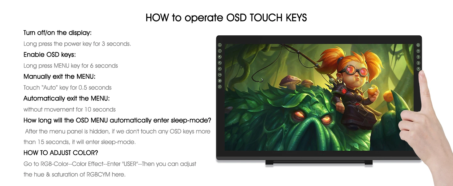 Digital Pen Tablet Display Graphic Drawing Monitor 21.5 Inch Full ...