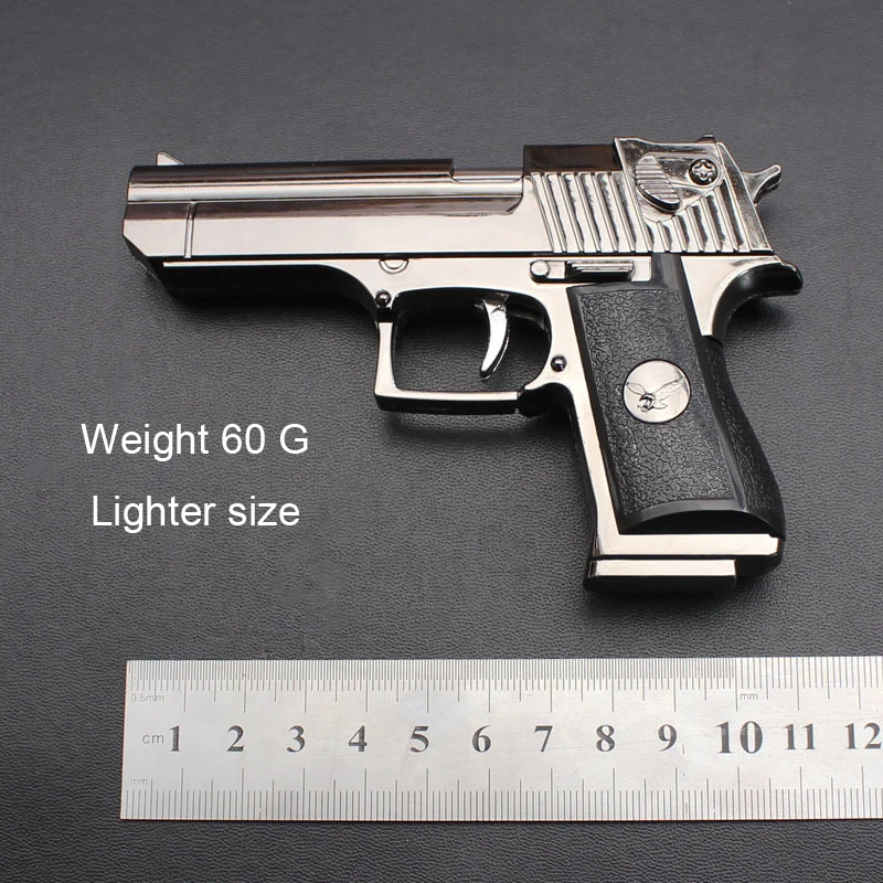 Metal Pistol Lighter Gun Shaped Butane Torch Lighters Toy Models - Buy ...