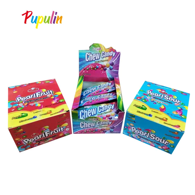 Super Sour Rainbow Colorful Sour Soft Chewy Candy and Sweet Fruity ...