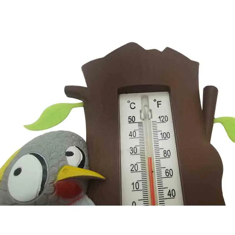 Garden 3d Bird Resin Thermometer Outdoor Household Cartoon Animals Wall ...
