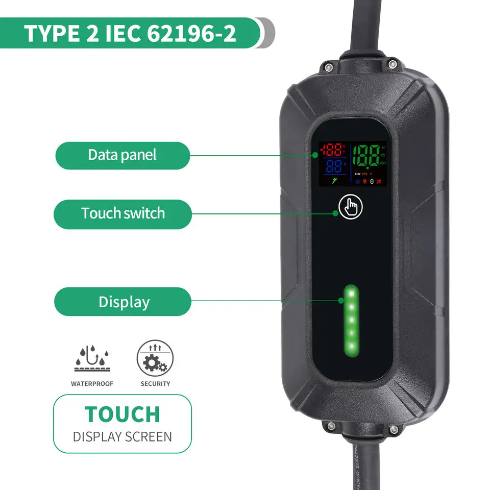 Red Cee 22kw Portable Ev Charger Type 2 To Red Cee 380v Iec 62196 Evse ...