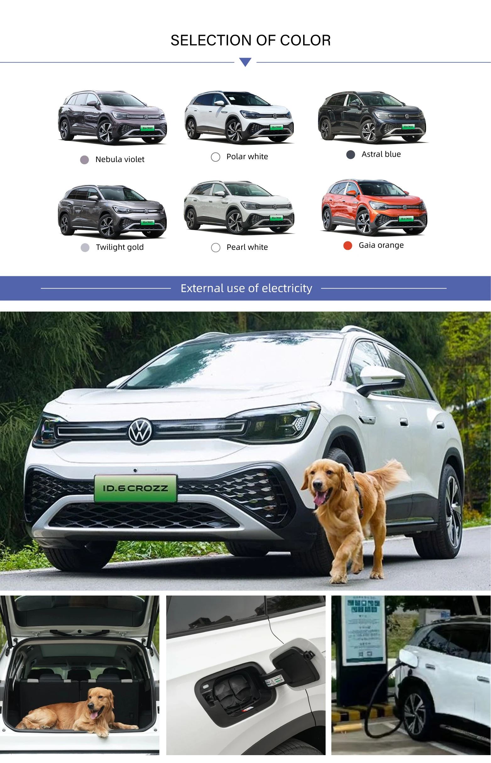 Volkswagen Vw Id 4 X Pro Id.6 Crozz Luxury Seat Suv New Energy Vehicle Id.4 Crozz 2024 Long Life ...