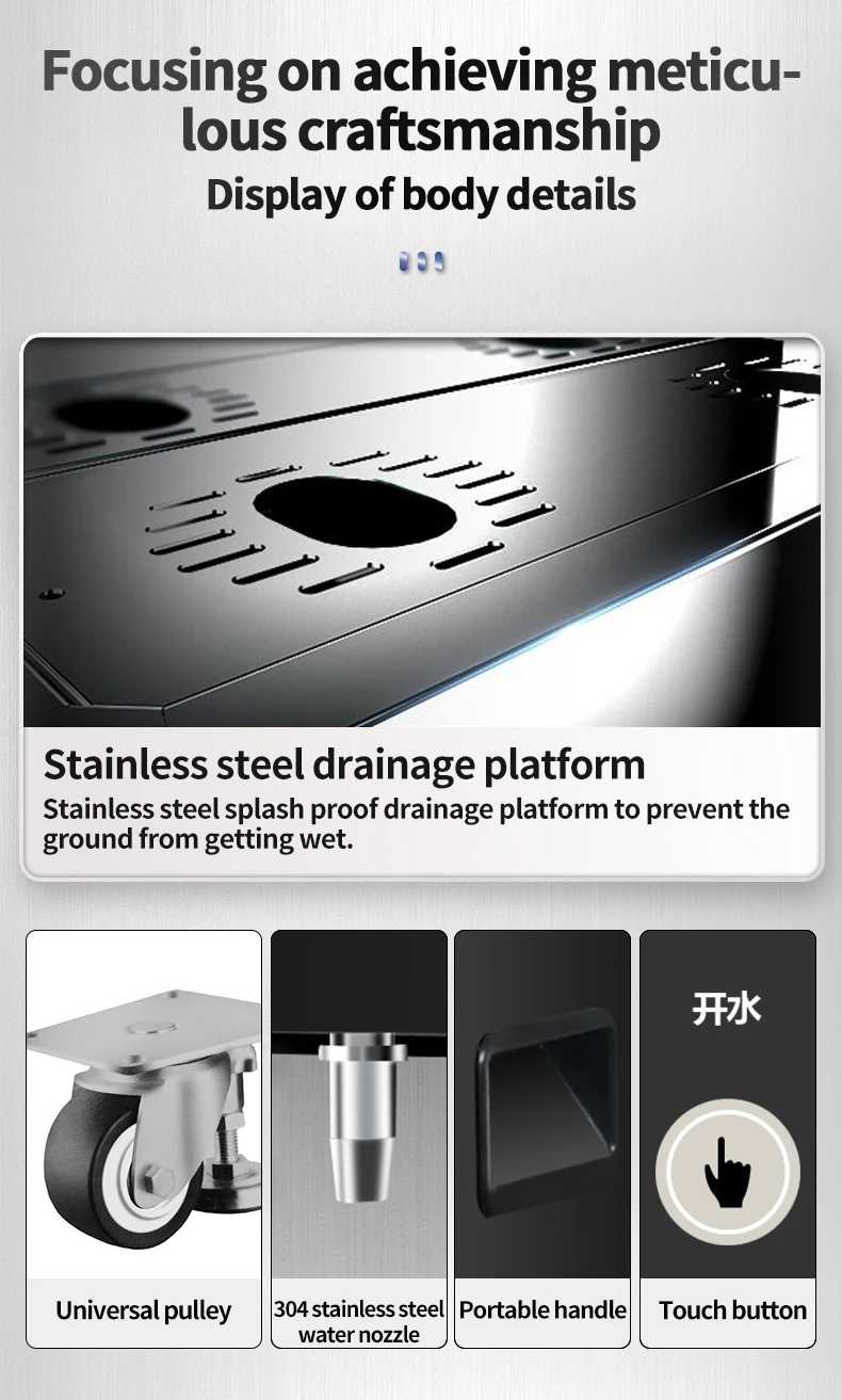 Free Standing Commercial Stainless Steel Water Purifier For Drinking ...