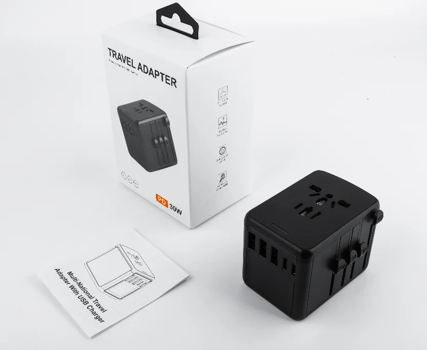 All In One Universal Travel Adapter Plug With Usb And Type-c Wall ...
