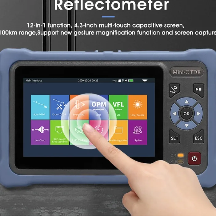 Nk4000 Mini Otdr Tester 1310/1550nm 26/24db Touch Screen Handheld Multi ...