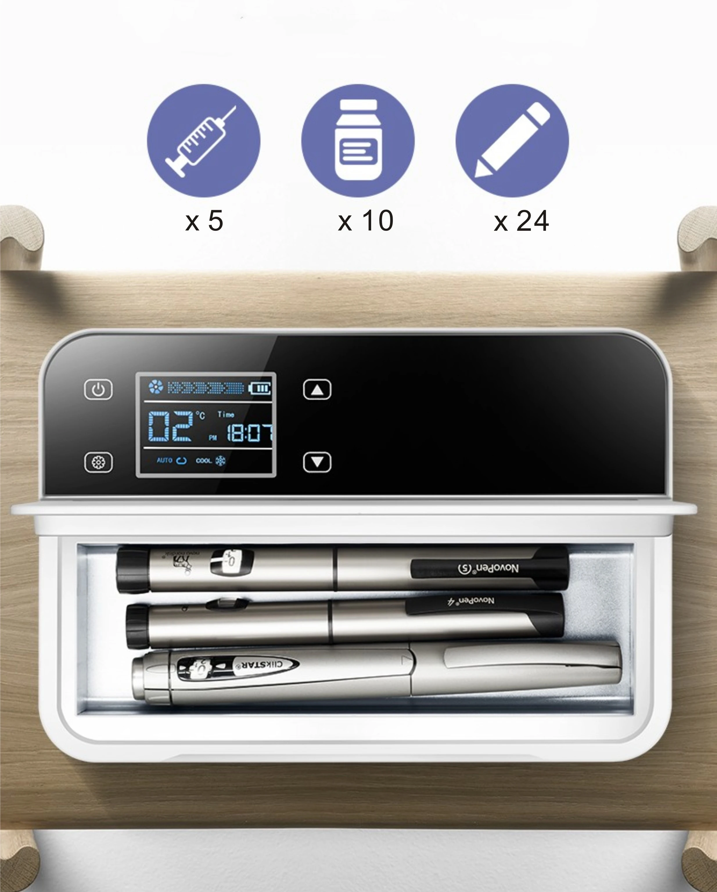 Rechargeable Insulin Storage Refrigerator - Portable & Efficient