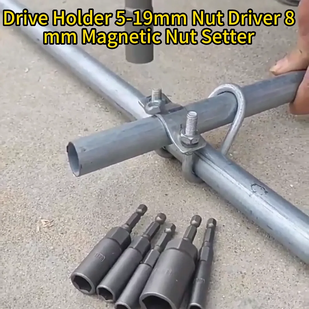 6pcs 6-13mm Magnetic Nut Setter Driver Socket Bit Set 1/4 Inch Hex ...