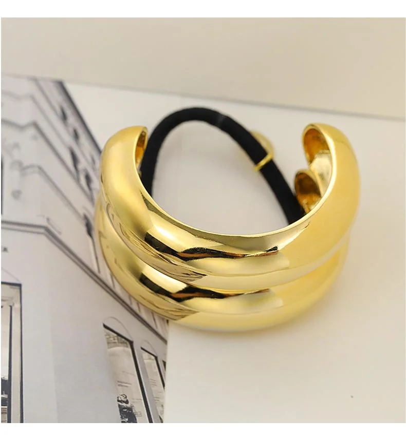 6cmx2cm Simple Rubber Band Metal Pony Cuffs Metal Hair Ties Hair ...