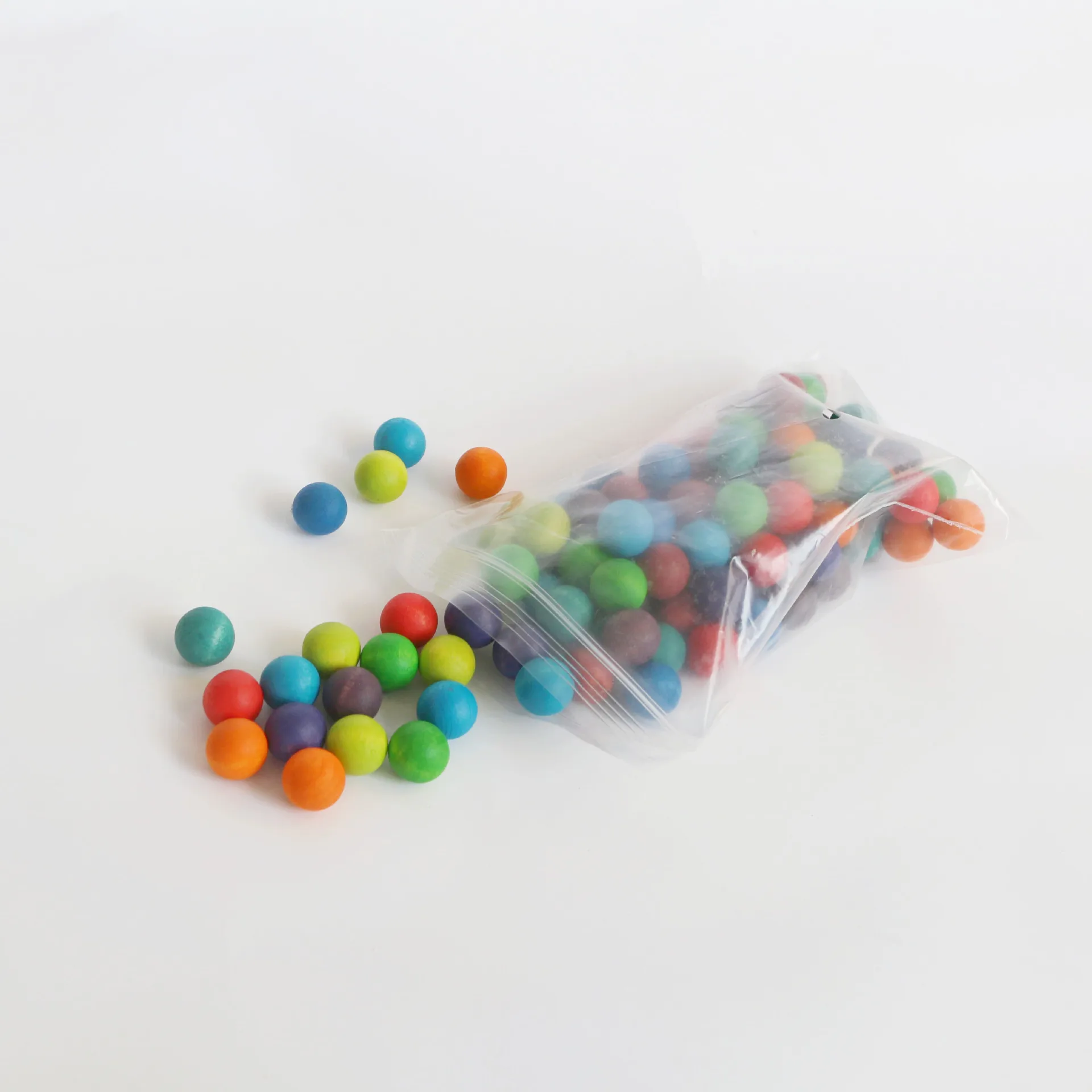 Giant Wooden Marbles Balls Rainbow Colours Sensory Open-ended Play ...
