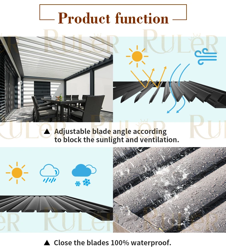 Customized Design Prefabricated Automatic Foldable Pergola