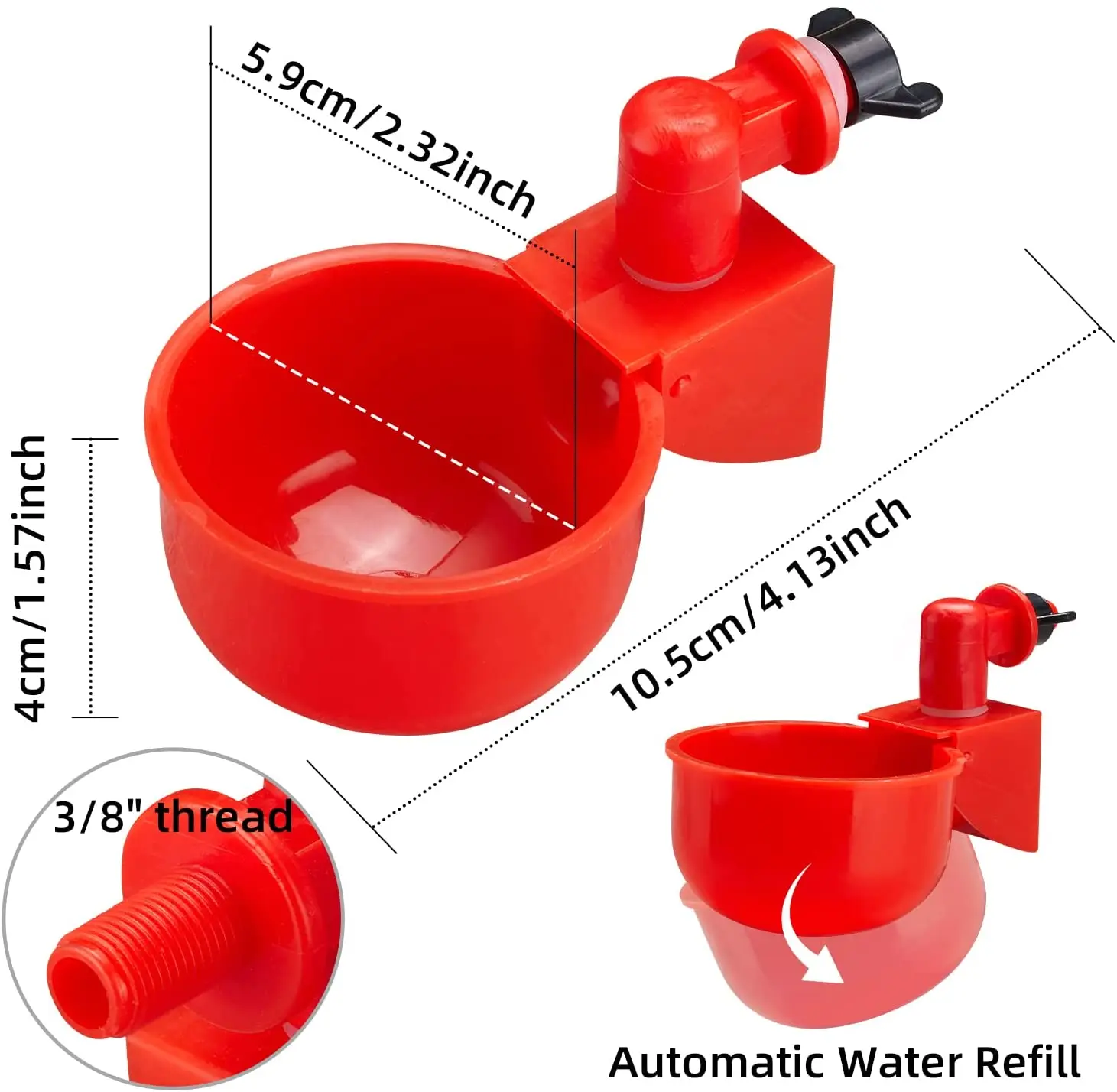 Farm Poultry Quail Watering System Automatic Chicken Waterer Cups for ...
