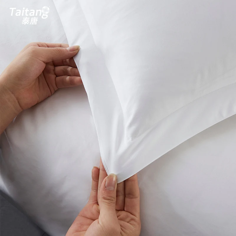 100% Cotton Plain White Bedding Sets 5 Stars Hotel Cotton Bed Linen ...