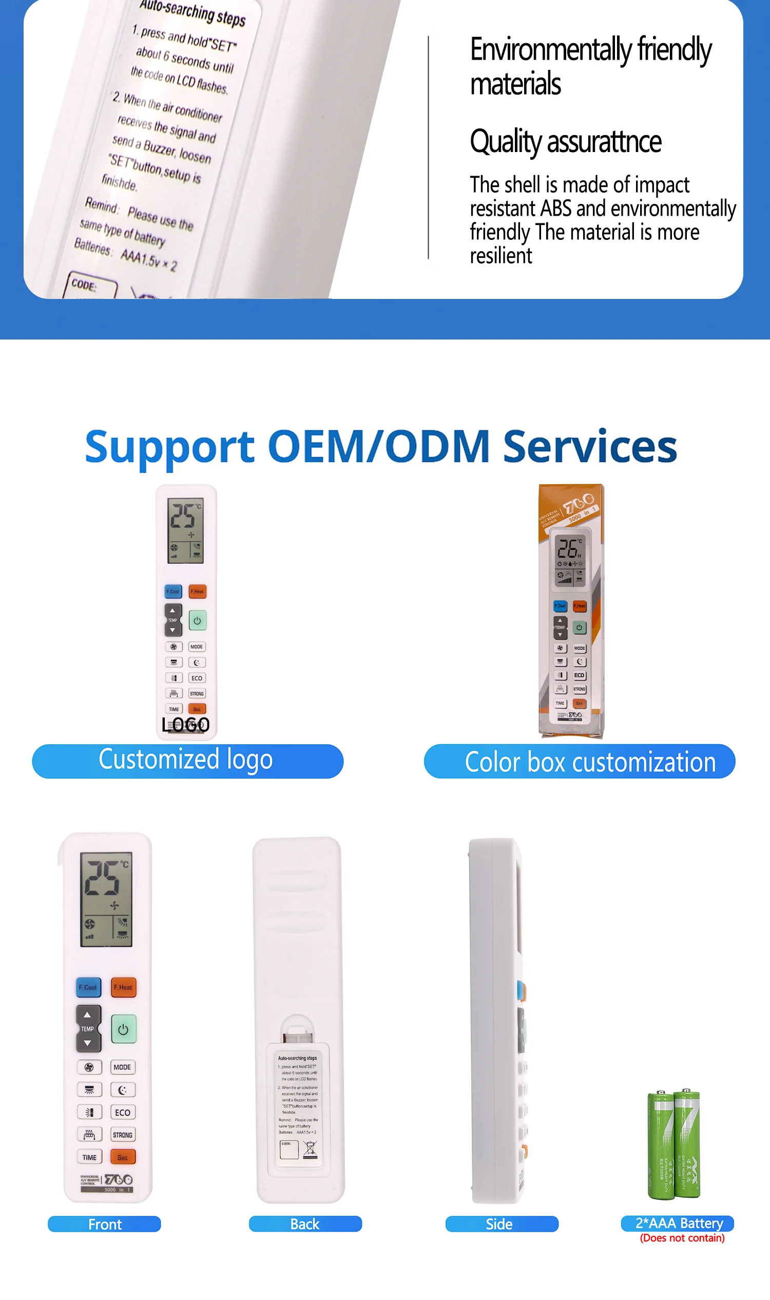 Ac Remote for Over 5000 Models, Universal Air Conditioner Remote ...