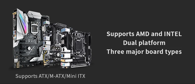 SNOWMAN Gaming Case - ATX Desktop PC Tower with RGB Fans