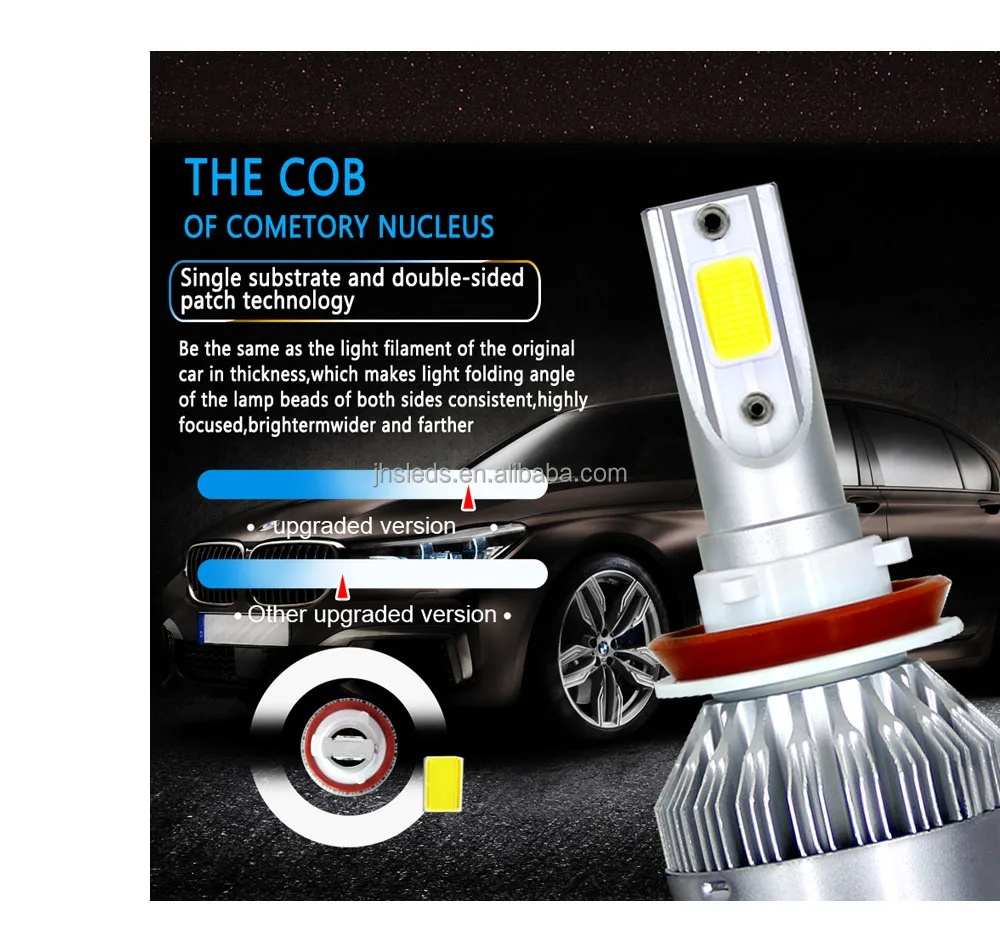 Jhs Auto Lighting System C6 Car Light 36w 3600lm H1 H3 H4 H7 H11 9004 9007 Car Accessories C6 ...