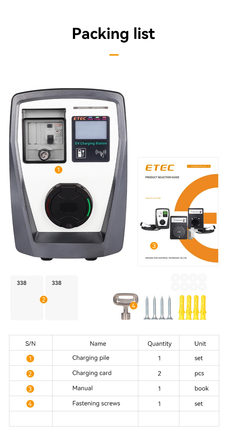 Ekec1 Socket Type Ocpp1.6j Wifi 4g Ethernet 3ph 16a 11kw T2 Level 2 ...