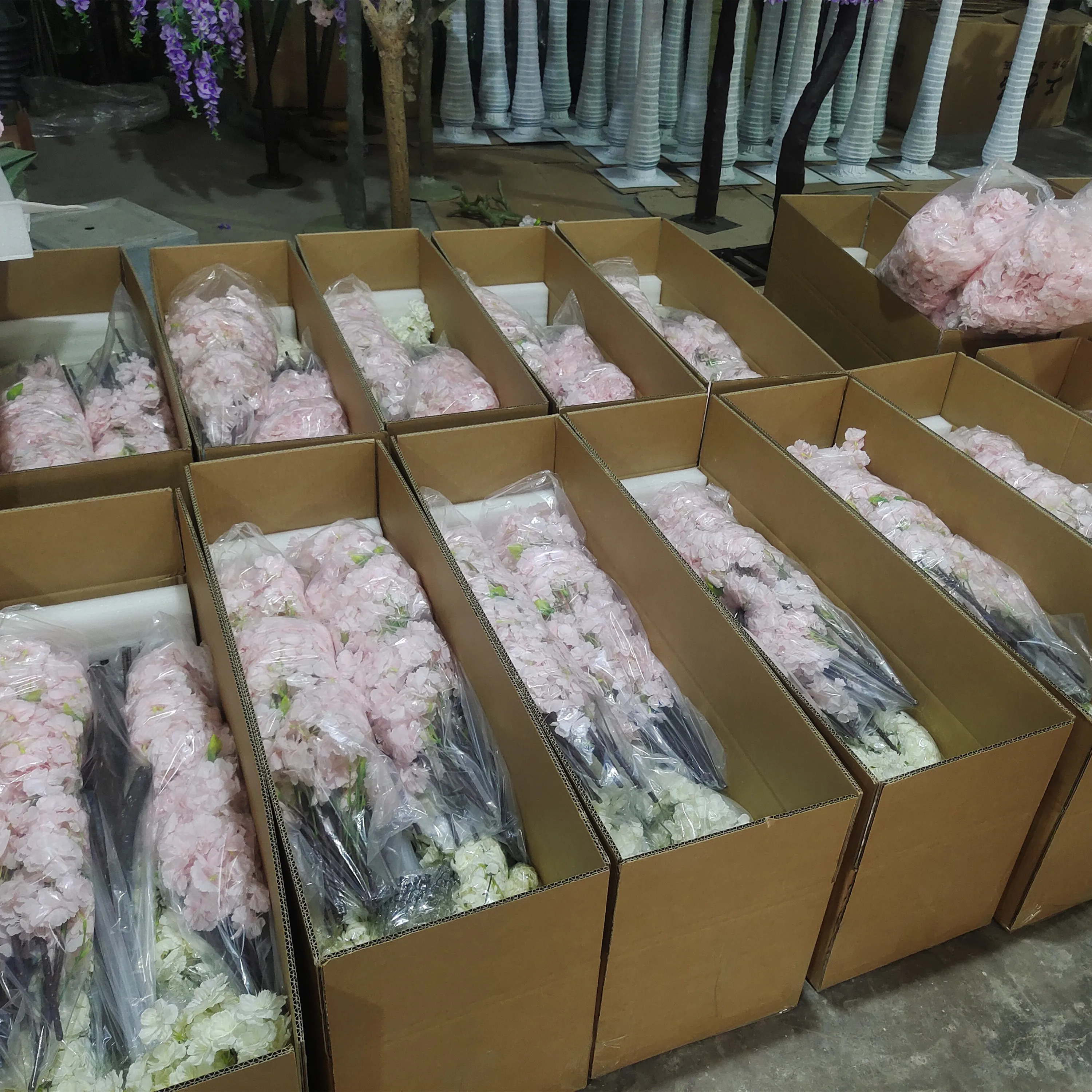 Pink Artificial Cherry Blossom Tree - Wedding Floral Table Centerpiece ...