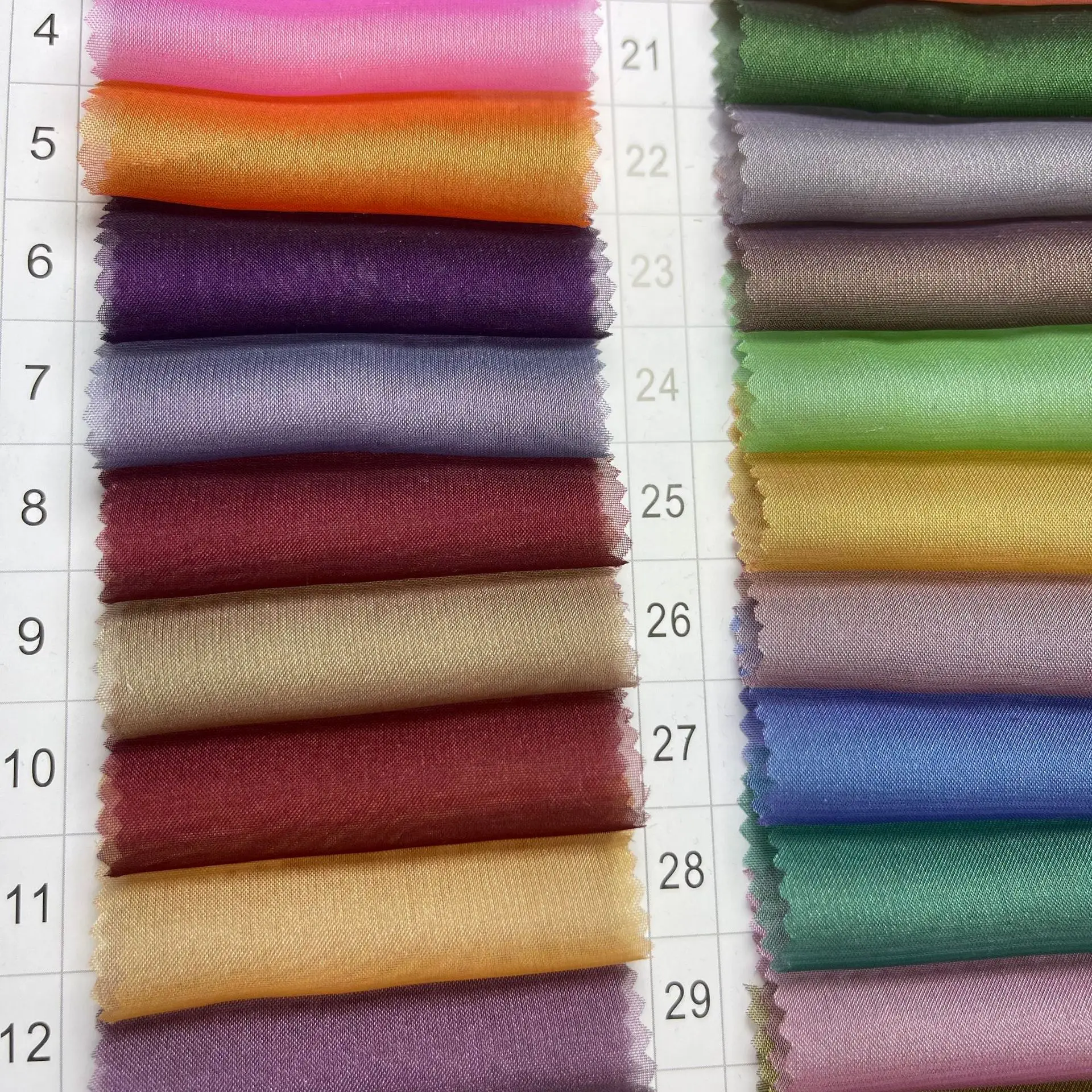 2024 Hot Sale Transparent Silky Smooth Two Tone Chiffon Fabric for ...