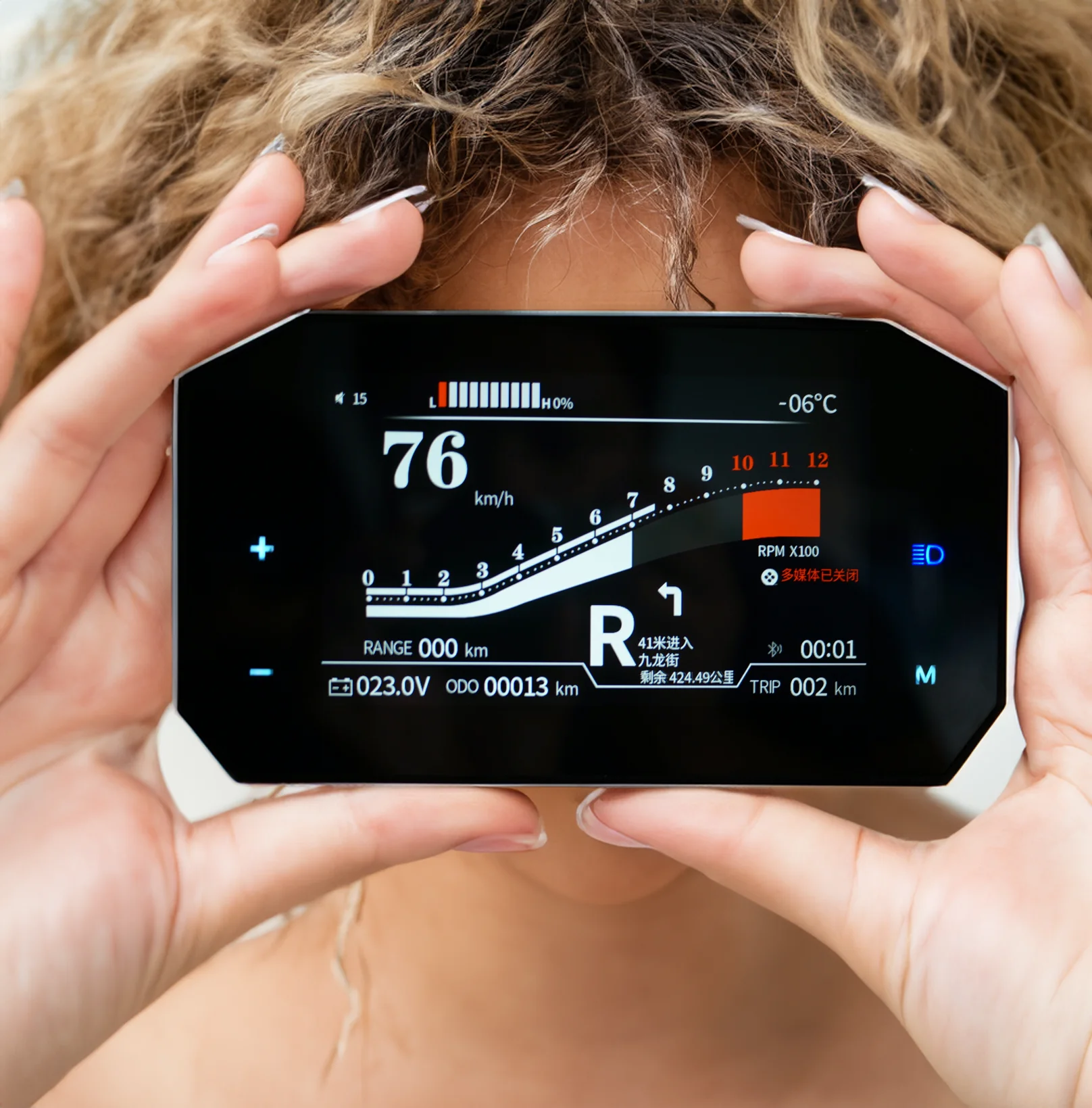 TFT Navigation Electric Motorcycle Navigation Display Speedometer Spare ...