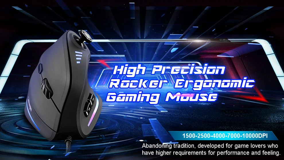 Vertical Gaming Mouse Wired Rgb Ergonomic Mouse Usb Joystick ...