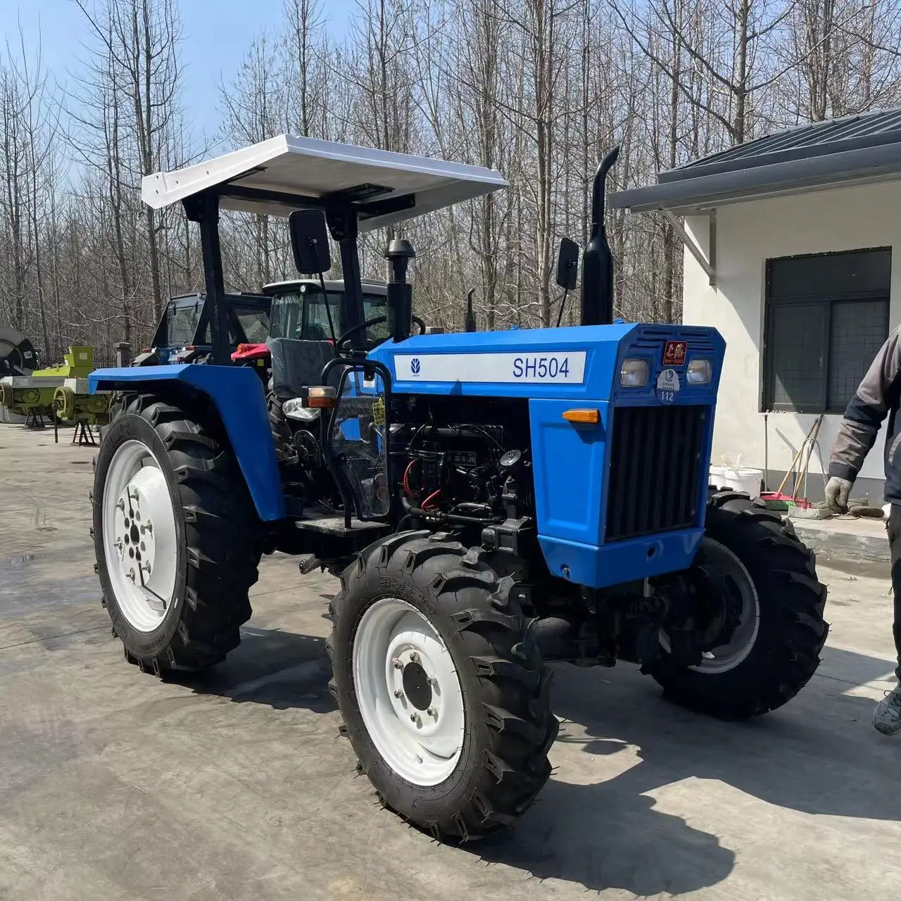 Used New Holland Wheel Tractor Sh504 4wd Farm Works Tractor 50hp In ...