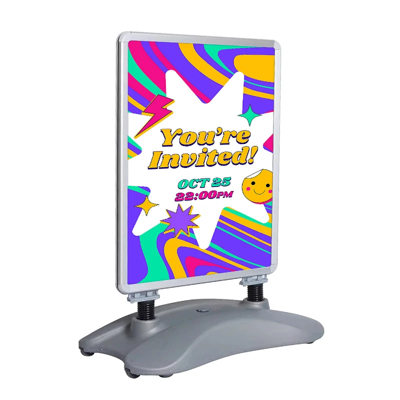 Outdoor Double Side Aluminum Water Base Sign Holder Snap Frame Water ...