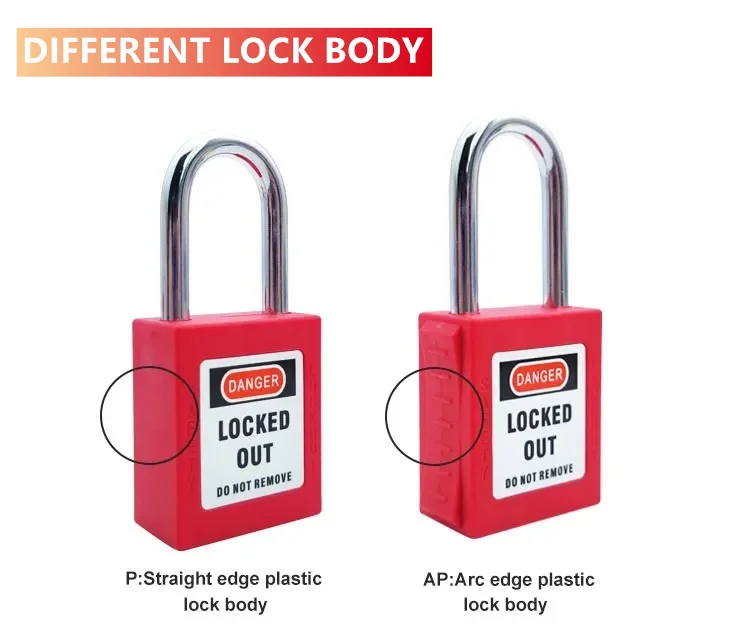 QVAND 76mm Industrial Lock Lockout Security Safety Plastic Padlocks ...