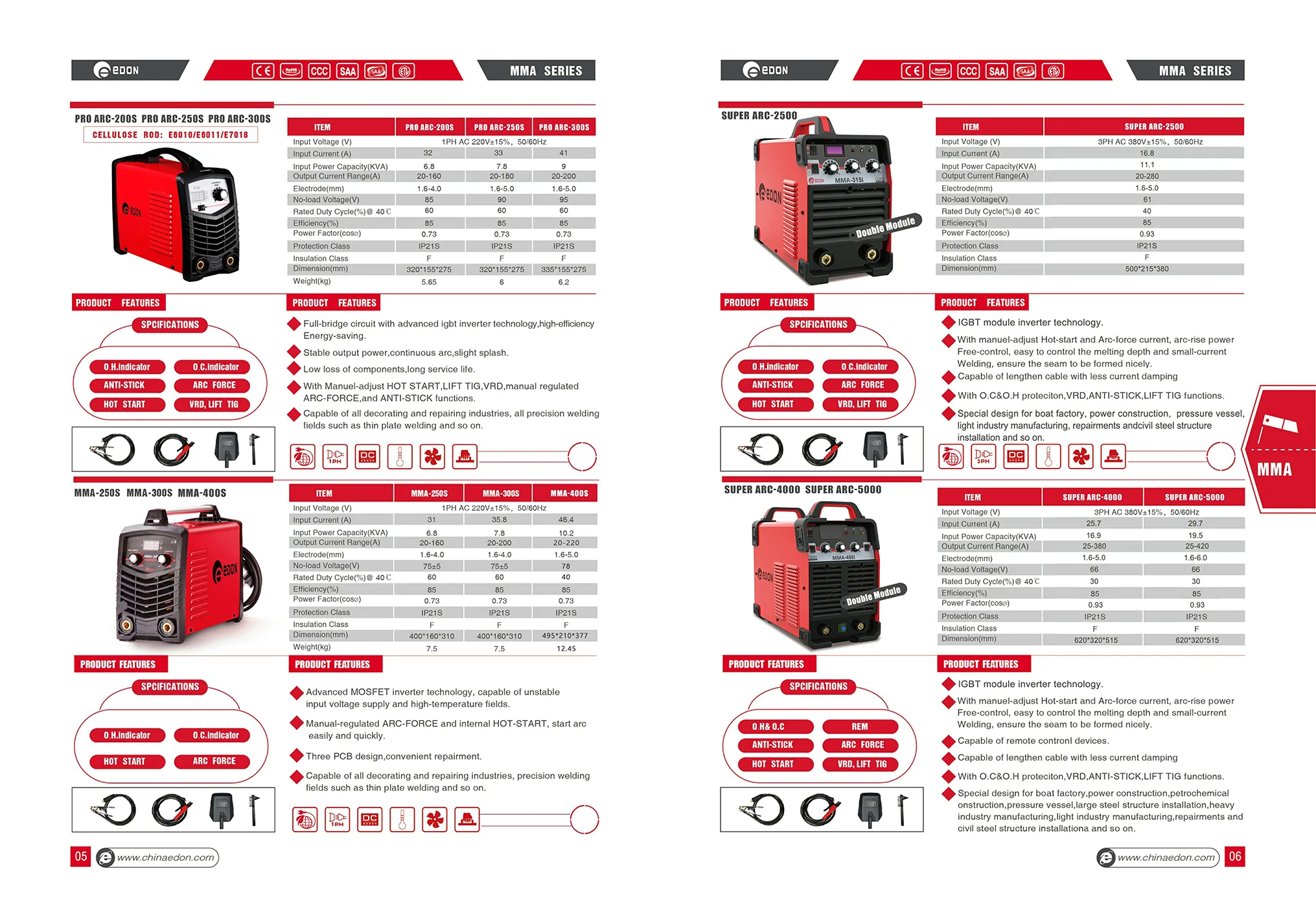 EDON Welding Machine Catalogue - MMA, MIG, TIG, Plasma Cutter