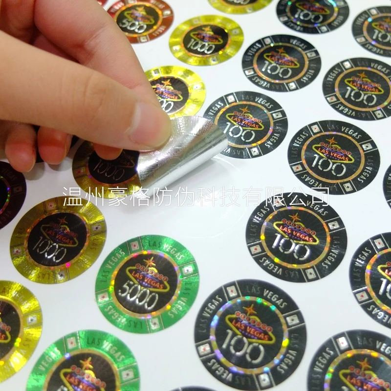 Custom Shining Casino Poker Chips Stickers With Denominations - Buy ...