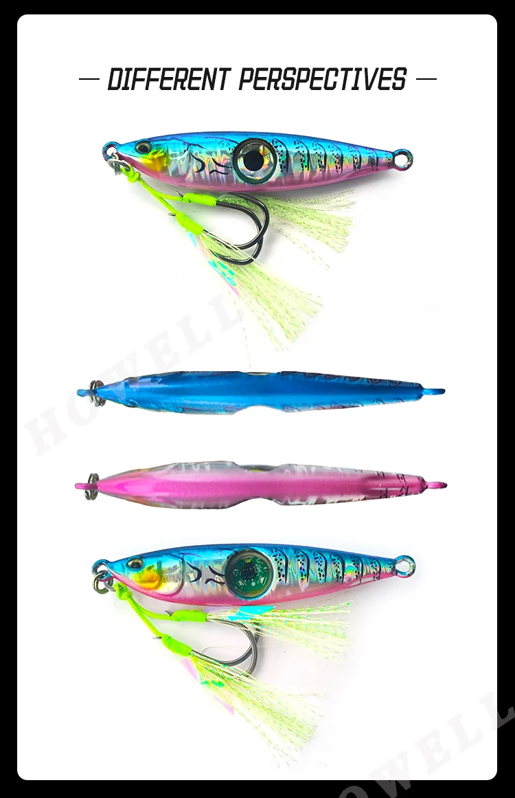 HOWELL OEM Fast Jig 60g 80g Speed Fall Fishing Lures Metal Vertical ...