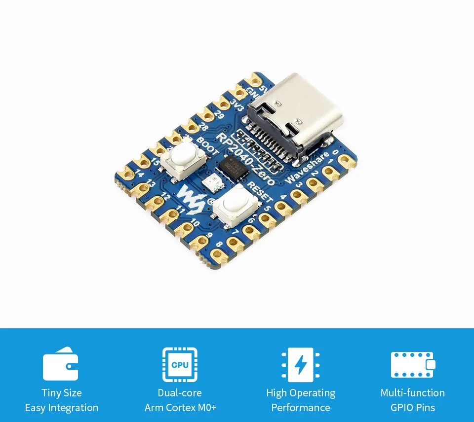 Rp2040-zero With Header,A Low-cost,High-performance Pico-like Mcu Board ...