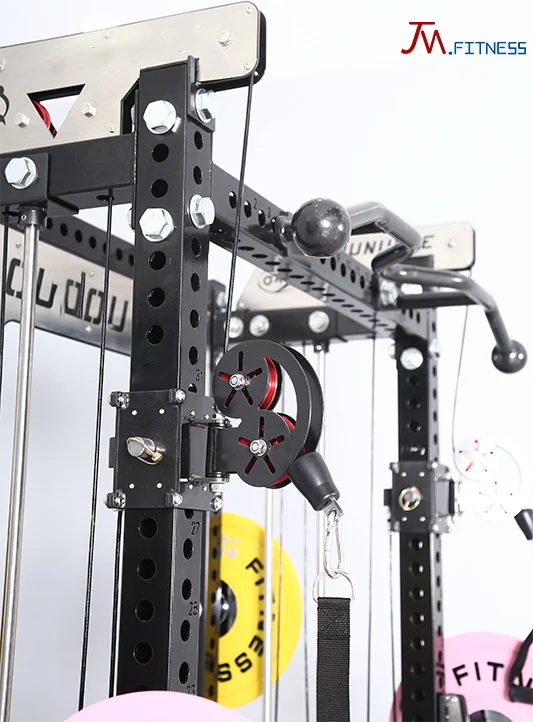 Multi Functional Smith Trainer With Cable Crossover &rack With Weight ...