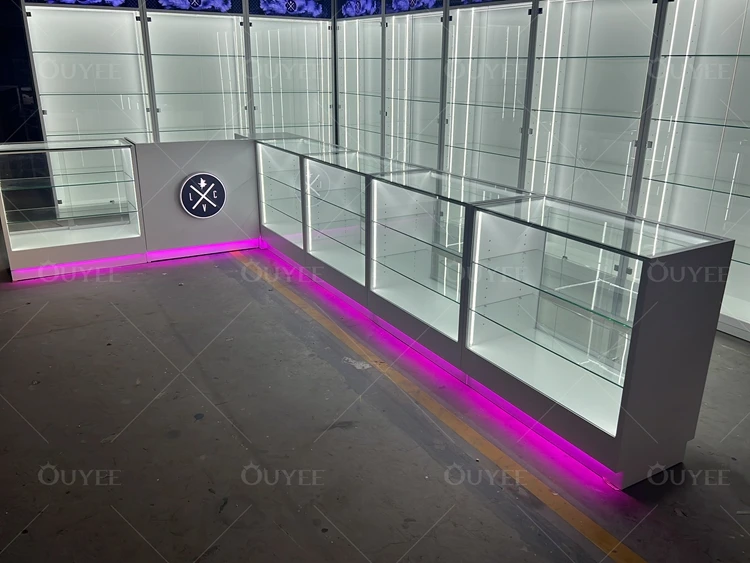 Shopping Mall Hookah Shisha Glass Display Smoke Shop Showcase Display ...