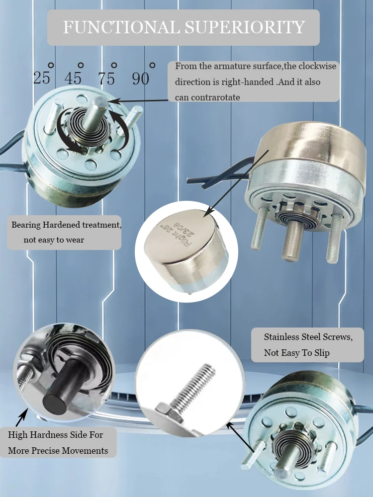 Customized DC 12V/24V Bistable Rotary Solenoid, 25N Strength, Ideal for ...