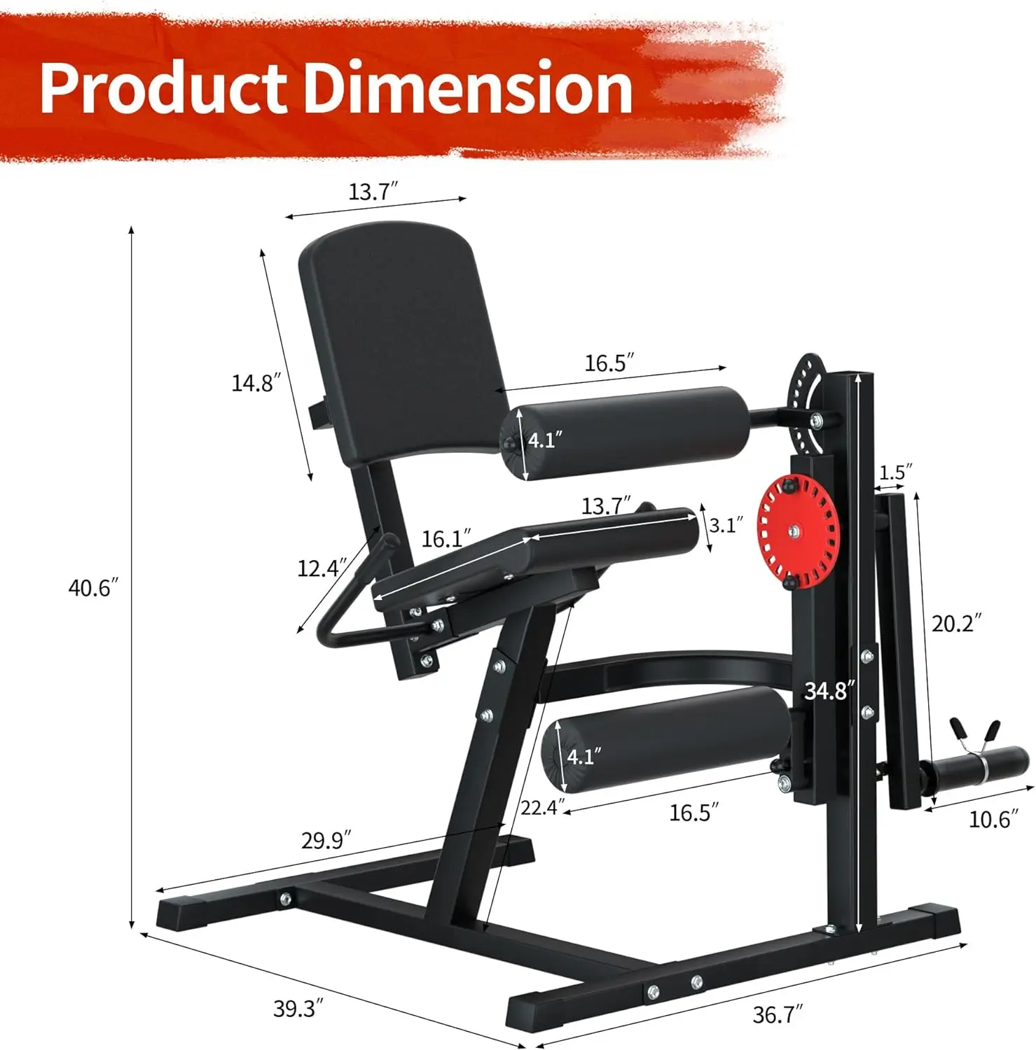 Zyfit Adjustable Plate Loaded Leg Extension and Curl Machine for Leg ...