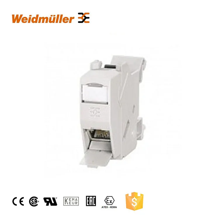 Weidmuller terminal rail outlet, RJ45 module ,8 Pole, 1A, 60mm ...