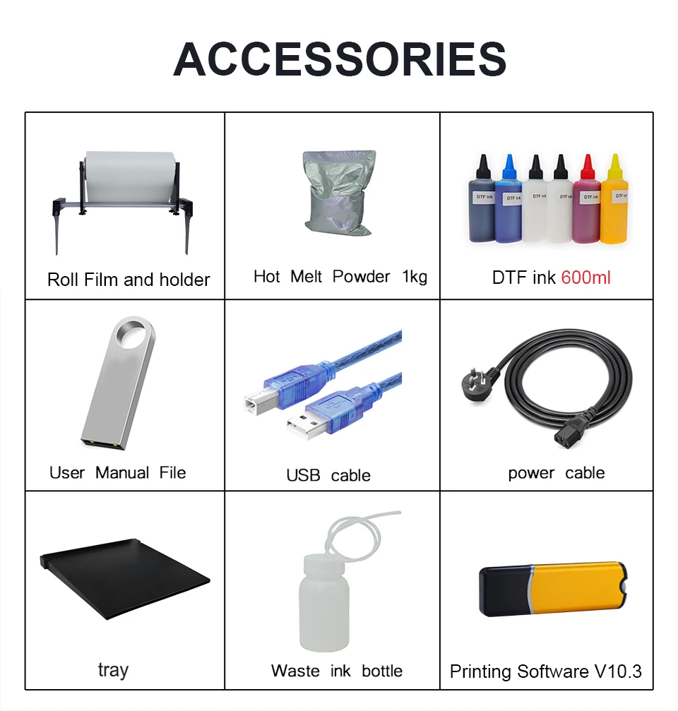 A3 Desktop Printer Dtf Printer Printing Machine L1800 T Shirt Heat Transfer Printing Film 30cm ...