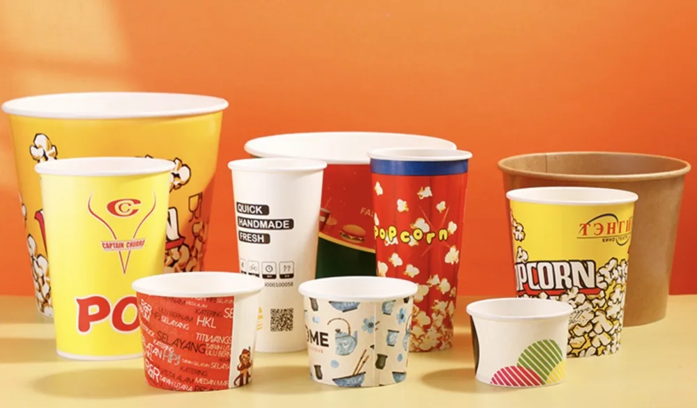 Custom Paper Food Bucket Paper Fried Chicken Buckets With Lid 32oz 63oz ...