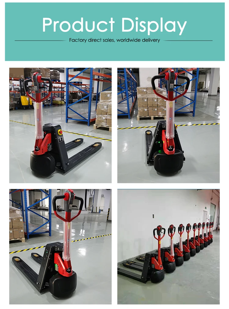 2024 New Electric Pallet Truck with CE 1.5 Ton Portable Walking Full ...