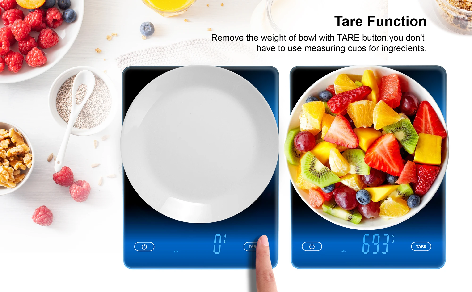 Kitchen Talking Scale Health Food Vegetables Weighing Tempered Glass ...