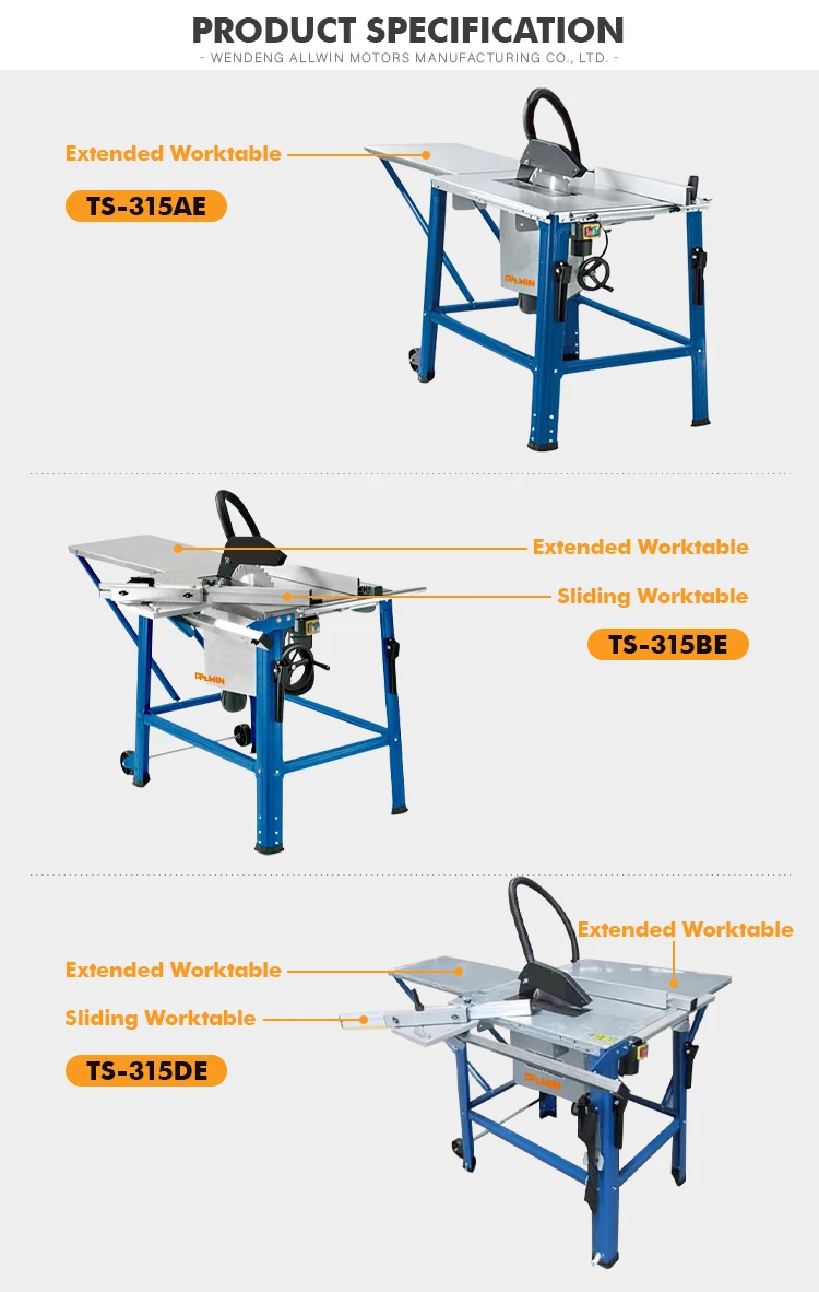 Allwin 2000w Single Phase TS315AE 12 Inch Table Saw Sale 315 mm Table ...