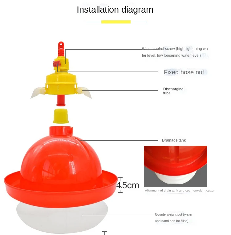 Chickens and Ducks Drinking Water Plasson Poultry Automatic Drinking ...