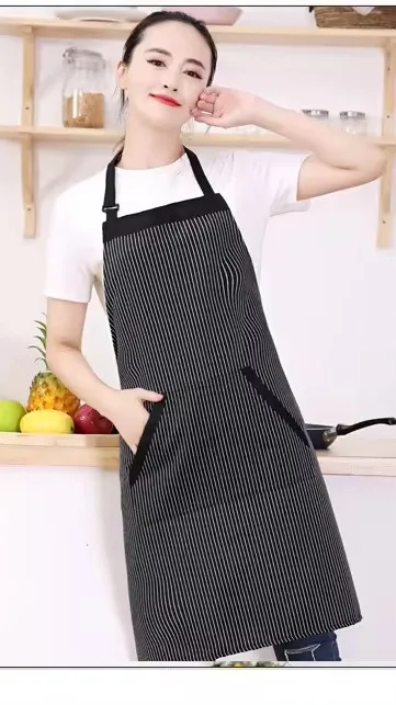 Barista Full Length Bib Apron Stain Resistant Waitress Logo Chefs ...