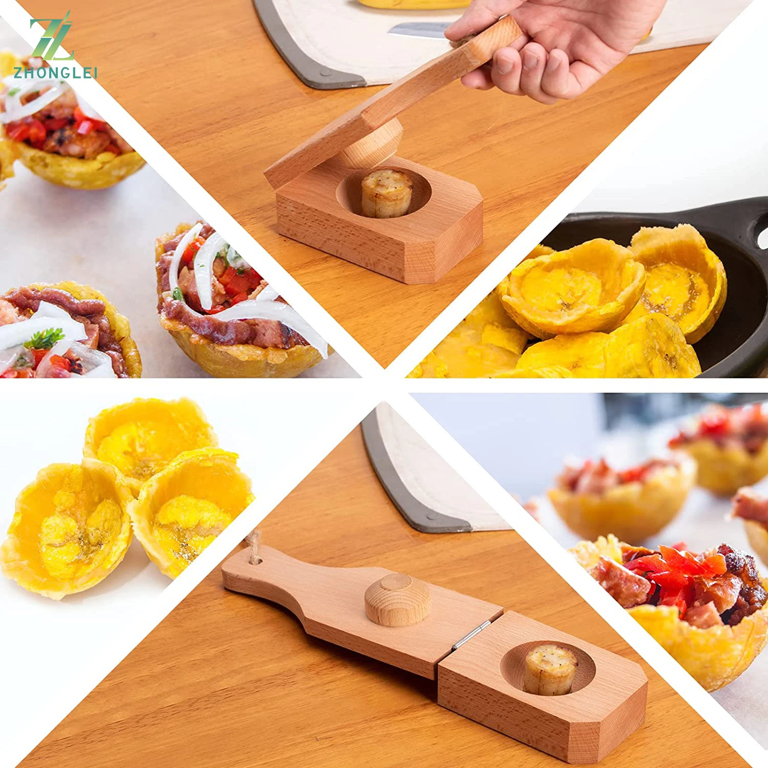 Wooden Tostonera Toston Maker For Stuffing Tostones Tostonera Plantain ...