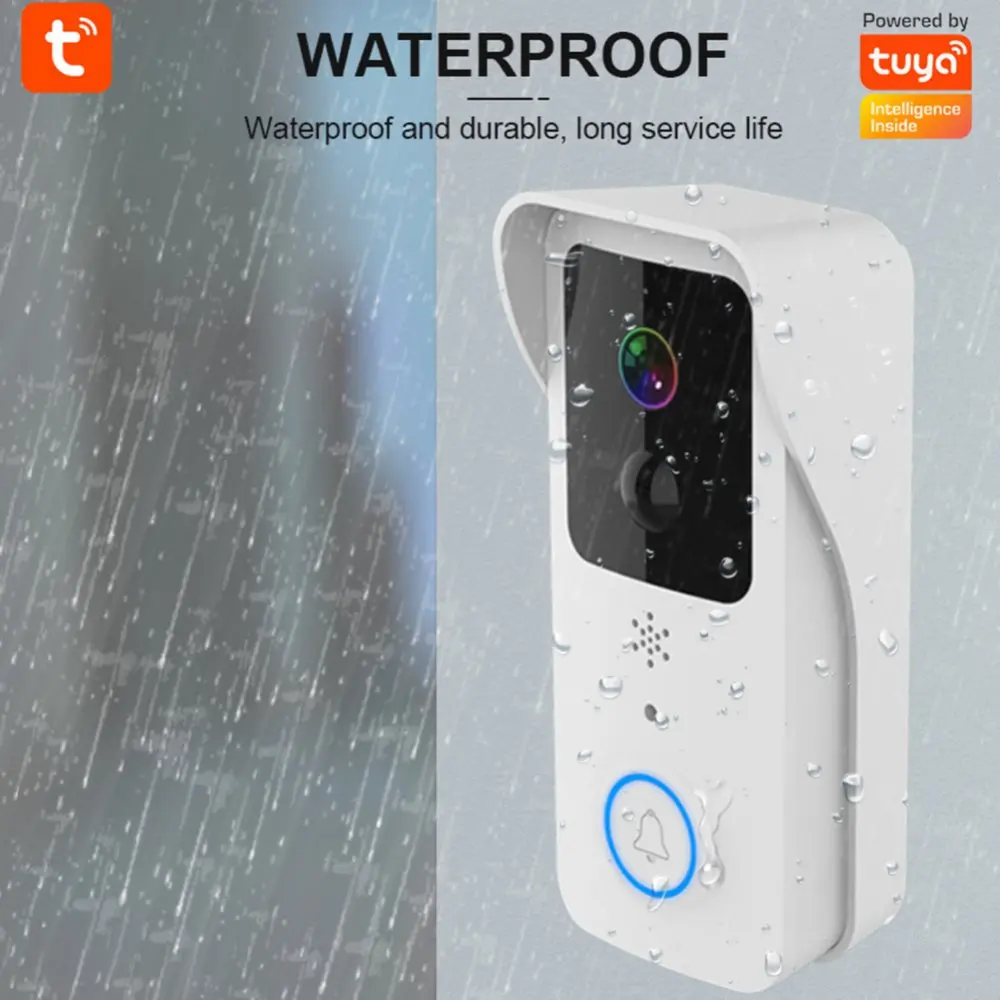 T32 Tuya Video Doorbell Waterproof Camera Supports 2.4g Hz/5g Hz Dual ...