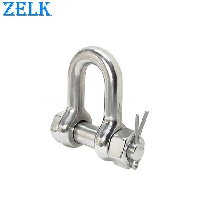 Stainless Steel Bolt Chain Shackle With Safety Lock Pin - Buy Rigging ...