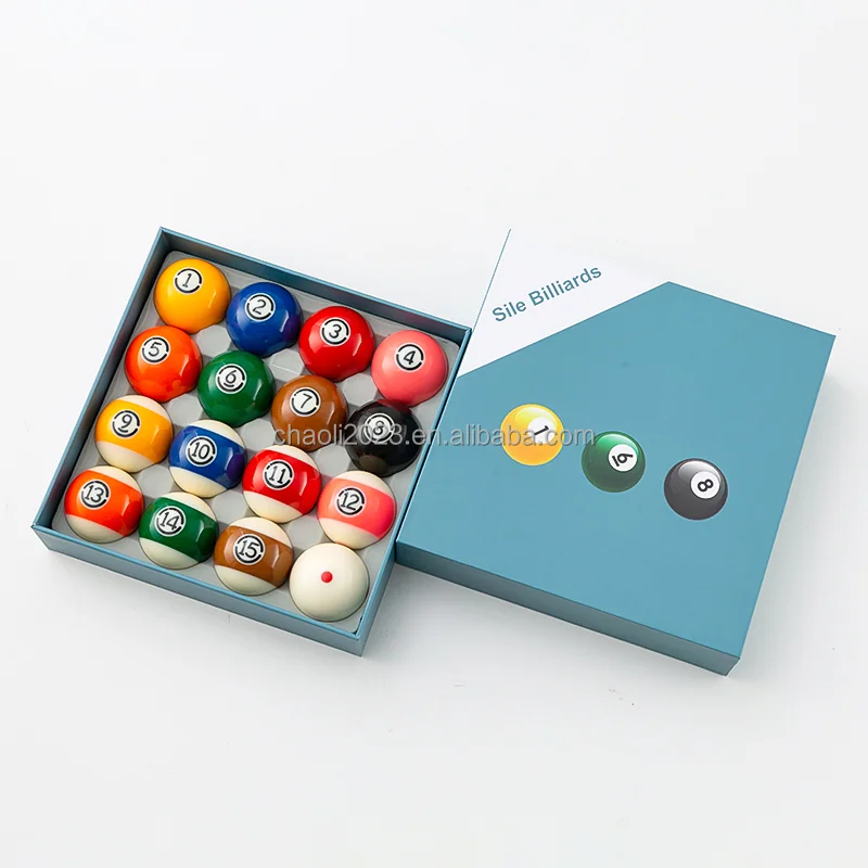 RTS Complete Full Set Billiards Pool Cue Balls Resin Colorful Durable ...